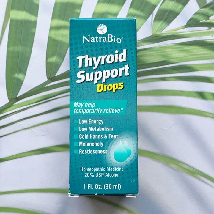 ผลิตภัณฑ์เสริมอาหาร ไทรอยด์ ชนิดน้ำ Thyroid Support Drops 30 ml (NatraBio®) | Lazada.co.th
