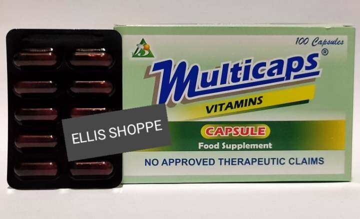 Multicaps Vitamins FOOD SUPPLEMENT 100 Capsules | Lazada PH