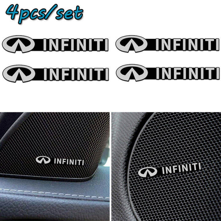 4PCS Aluminum Car Audio Decorative Emblem Stickers for Infiniti FX35 ...
