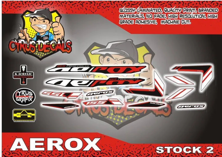 AEROX STOCK DECALS | Lazada PH