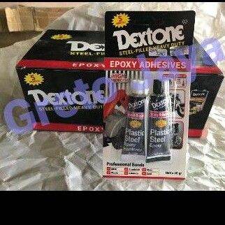 Lem Dextone 5 Menit Campur Epoxy Besi Kering Plastic Steel Hardener ...