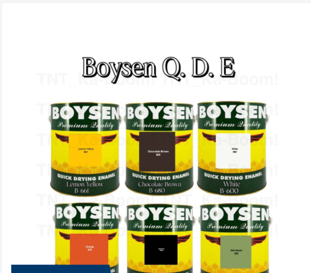 Boysen Paint | Quick Drying Enamel | 1 Liter | White, Black, orange ...