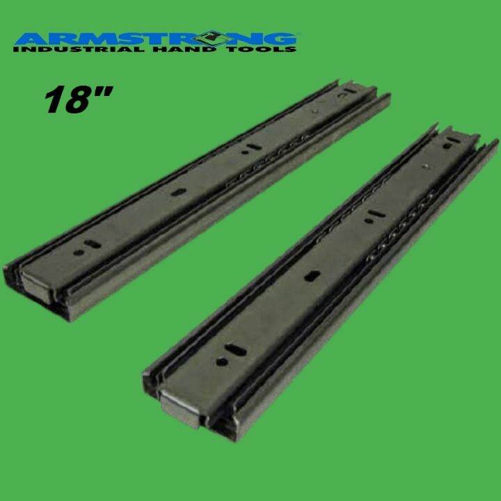 ARMSTRONG/SUNRISE Drawer Full Extension Steel Drawer Slide Guide Ball ...