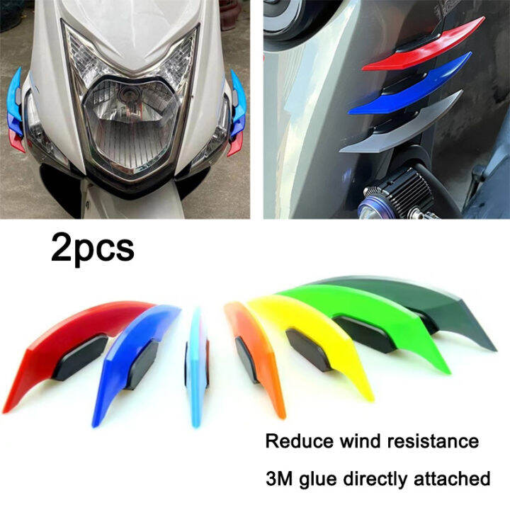 2pcs Universal Motorcycle Winglet Aerodynamic Wind Wing Aerodynamic