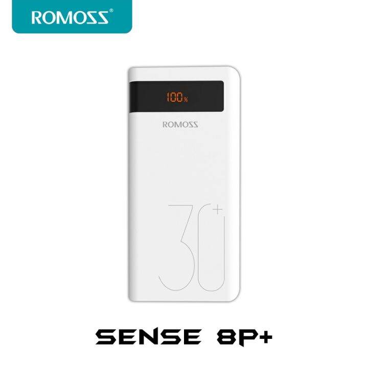 ORIGINAL ROMOSS Sense 8P Plus 30000mAh 18W Fast Charging PowerBank | Lazada PH