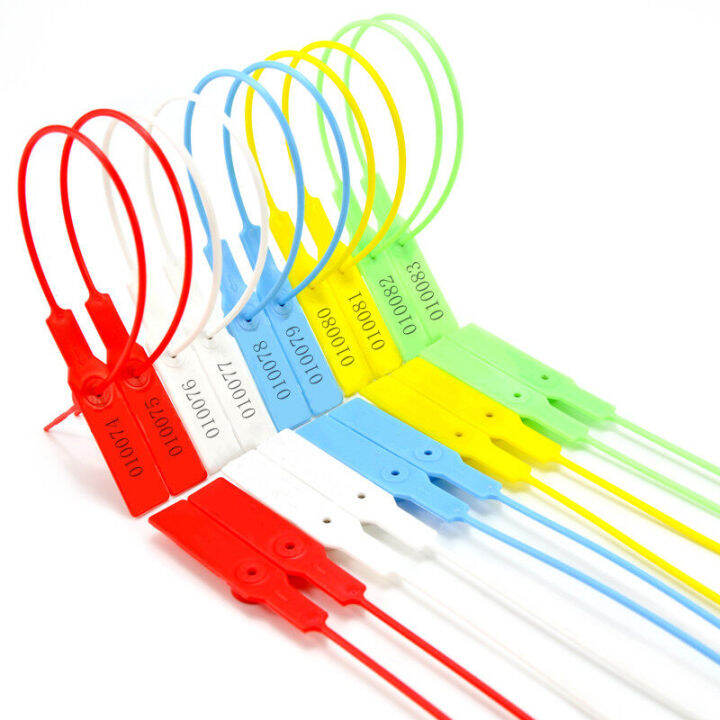 Plastic Security Seals 100PCS Pull Tite Tags Serial Numbered Seal Tag ...