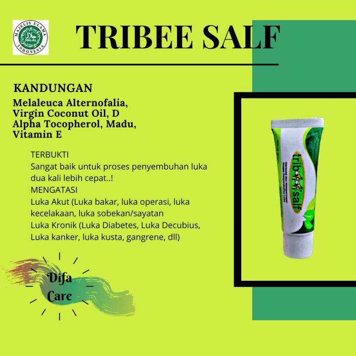 TRIBEE SALF 15 Gram Salep Herbal Untuk Luka Bakar / Luka Operasi / Luka ...