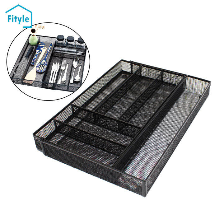Fityle Cutlery Drainer Basket Mesh Drying Drawer Flatware Organizer ...
