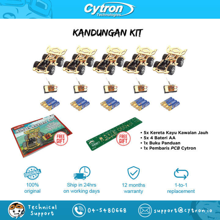 [rbt Projek] Kereta Kawalan Jauh 5 X Projek Rbt Sekolah Kebangsaan Tahun 6 Kit Rbt6 5rc Lazada