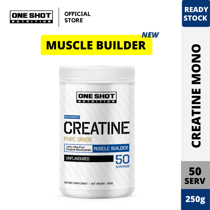 Micronized Creatine Monohydrate Powder (250g) 50 servings - One Shot ...