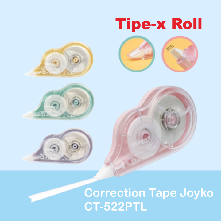 Penghapus Tipe-x Kertas Tip-ex Kertas Roll Joyko Ct-522PTL Correction Tape Penghapus PenaTip-ex ...