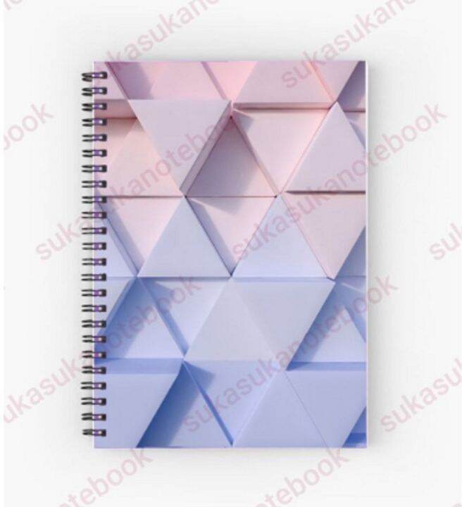 notebook spiral buku catatan aestetik pink dan ungu pastel a5 isi 100 ...
