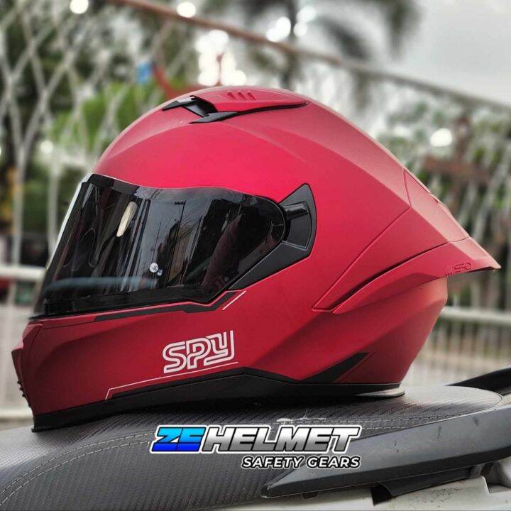 SPYDER STRIKE v2 PLAIN (Matte Metallic Red) FULL FACE - DUAL VISOR ...