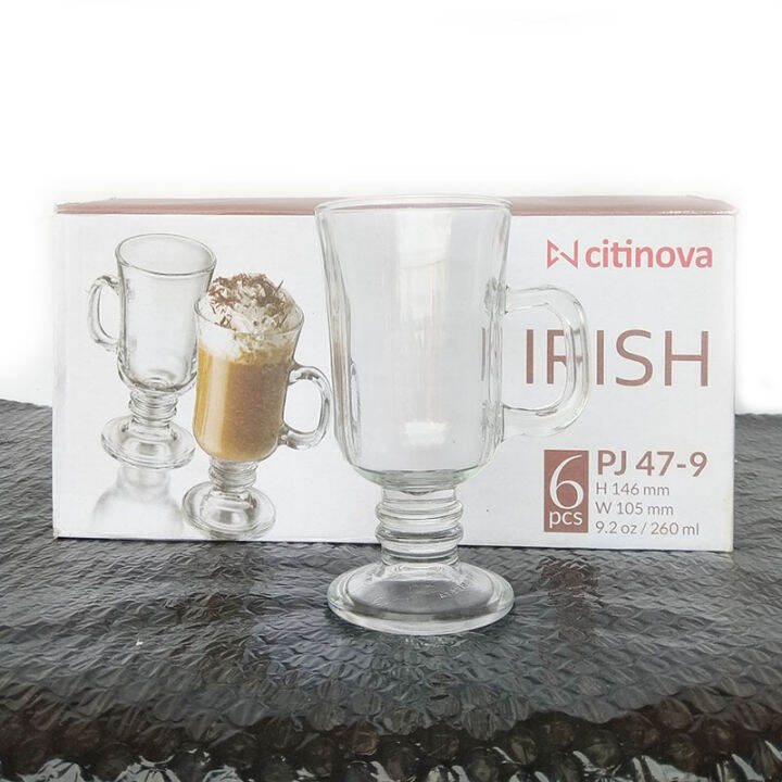 Gelas Irish- Gelas Kopi - Gelas Latte - Gelas Teh - Irish Glass- 6 pcs ...