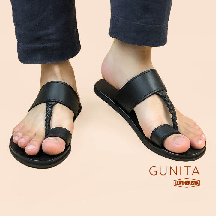 Leatherista Lokal Gunita (Leather One Finger Slippers for Men) | Lazada PH