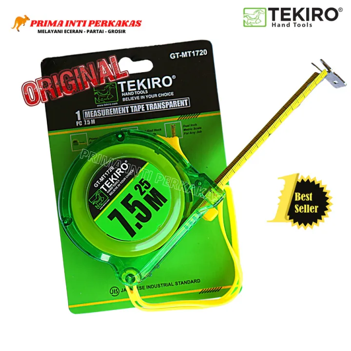 TEKIRO - METERAN 7,5 METER - MEASUREMENT TAPE 7,5 METER - ORIGINAL ...