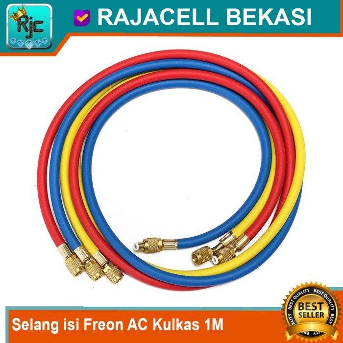 Selang isi Freon AC Kulkas 1M R22 R134A Refrigeration Hose Manifold ...