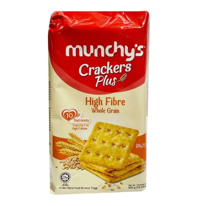 Munchy's Cracker Plus High Fiber Whole Grain 300g | Lazada