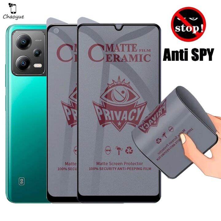 Privacy Anti Ceramic Soft Tempered Glass Film For Xiaomi Poco F5 X5 M5