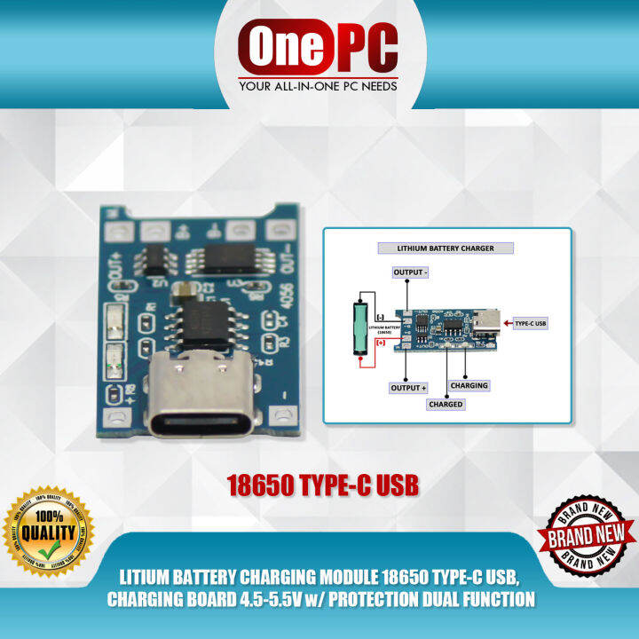LITIUM BATTERY CHARGING MODULE 18650 TYPE-C USB, CHARGING BOARD 4.5-5 ...
