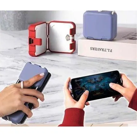 Foldable Portable Powerbank Strap Bracket Self Cable Back Clip Battery ...