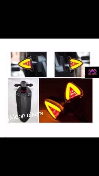 Universal YAMAHA HONDA 3 Wires Motorcycle LED Triangle Turn Signal ...