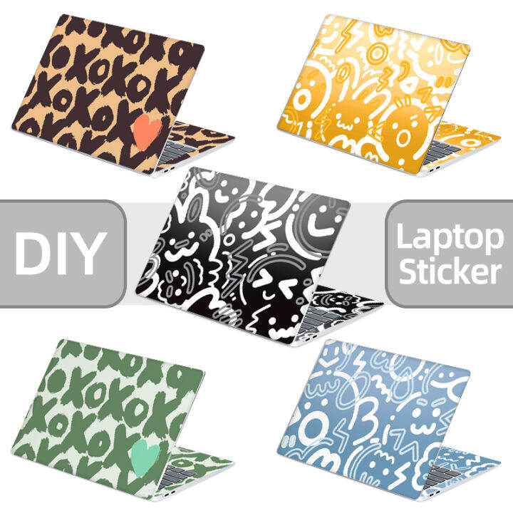 ผิวสติ๊กเกอร์แล็ปท็อปแบบ DIY สไตล์กราฟฟิตีวัสดุพีวีซีขนาด10 15.6 17.3 ...