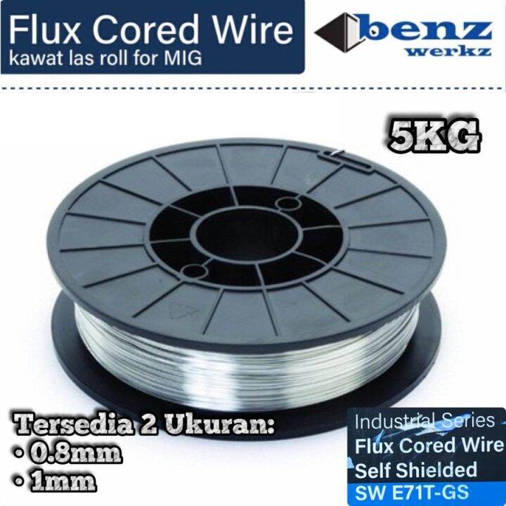 Kawat Las Flux Core 5kg 0.8mm 1mm Kawat Las Mig CO2 Tanpa Gas | Lazada Indonesia