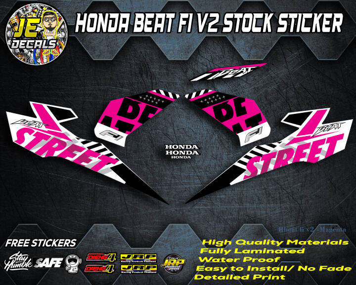 Honda Beat fi v2 Stock Sticker Decal | Lazada PH