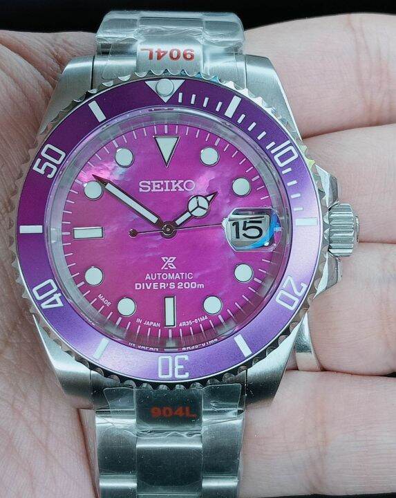 NH35 AUTOMATIC MOVEMENT (BARNEY) MOP DIAL SUB CUSTOM BUILD | Lazada PH