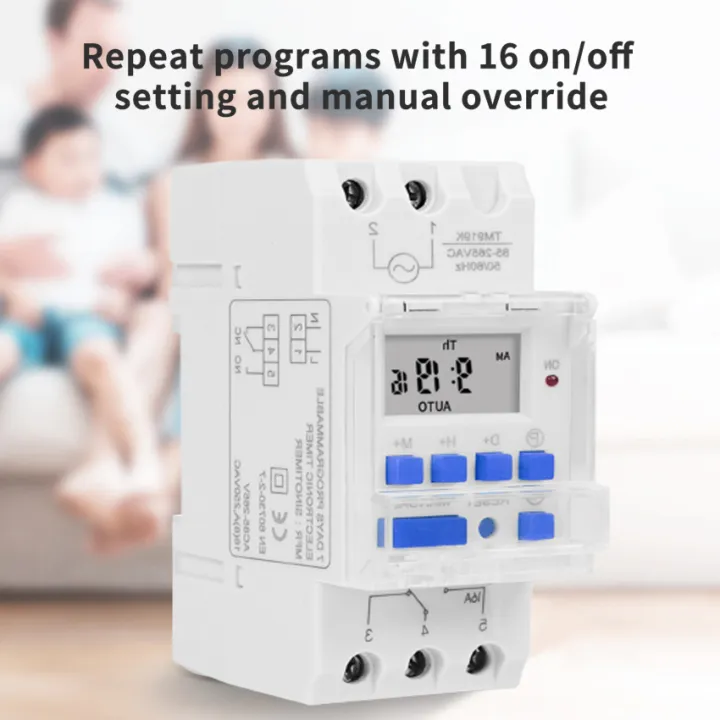 Electronic Weekly 7 Days Programmable Digital TIME Relay Timer Switch ...