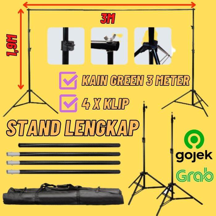 Stand Background 3 Meter Studio / Bracket Stand Backdrop Foto Studio ...