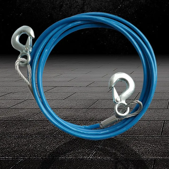 CP2 Car Trailer Rope 5M 7 Tons Steel Wire Trailer With Towing Hook ...