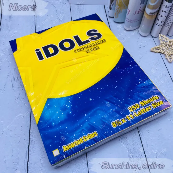 IDOLS Color Paper Multi-colored paper 8.5"X11" Letter Size 250sheets ...
