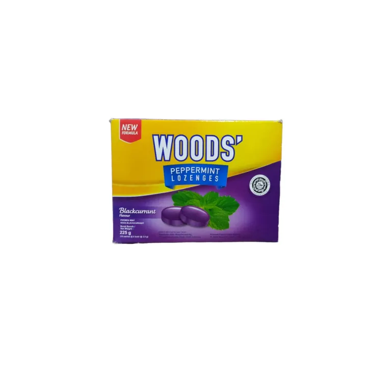 Permen Woods Lozenges Box Rasa Blackcurrant Isi 15 Sachet | Lazada ...