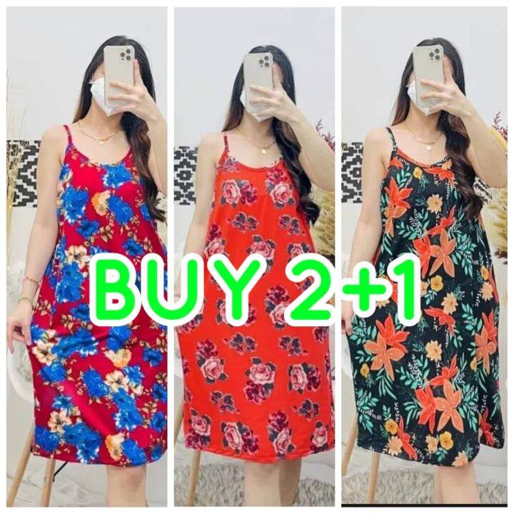 BUY 2+1 LADIES DRESS/DASTER PAMBAHAY/MATERNITTY DRESS | Lazada PH