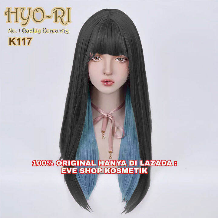 RAMBUT PALSU FULL WIG CEWE CEWEK WANITA LURUS PANJANG TEBAL MODEL STYLE ...