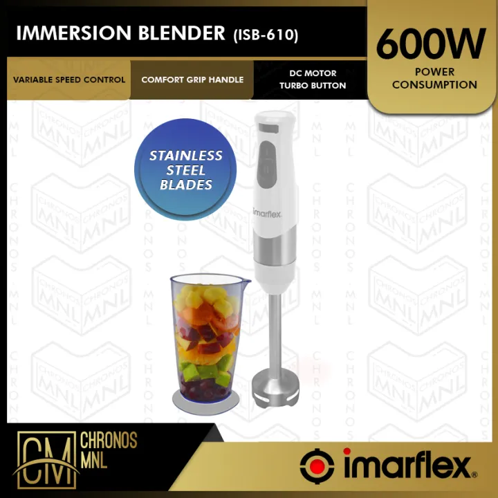 Chronos | Imarflex ISB-610 Stainless Steel Wand DC Motor Immersion Blender (600 Watts) | Lazada PH