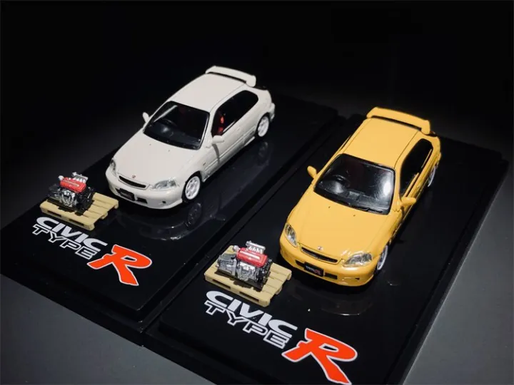 Hobby 1/64 Honda Civic Initial D TYPE R (EK9) รุ่นเครื่องยนต์โมเดลรถคอ ...