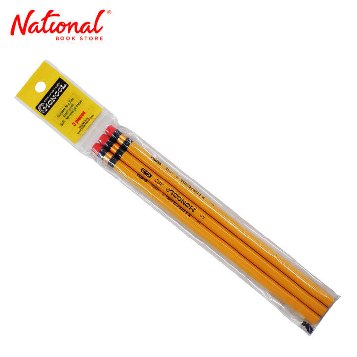 Mongol Pencil With Eraser No.3 3'S | Lazada PH