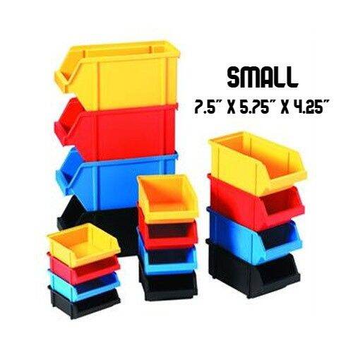 COD Small Plastic Box Stackable Storage Bin Stackable Container Shelf ...