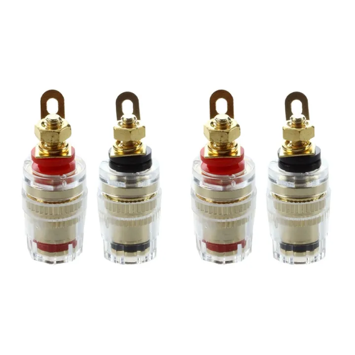 4X Terminal Speaker Binding Post Speaker Terminals Gold-Plated Banana ...