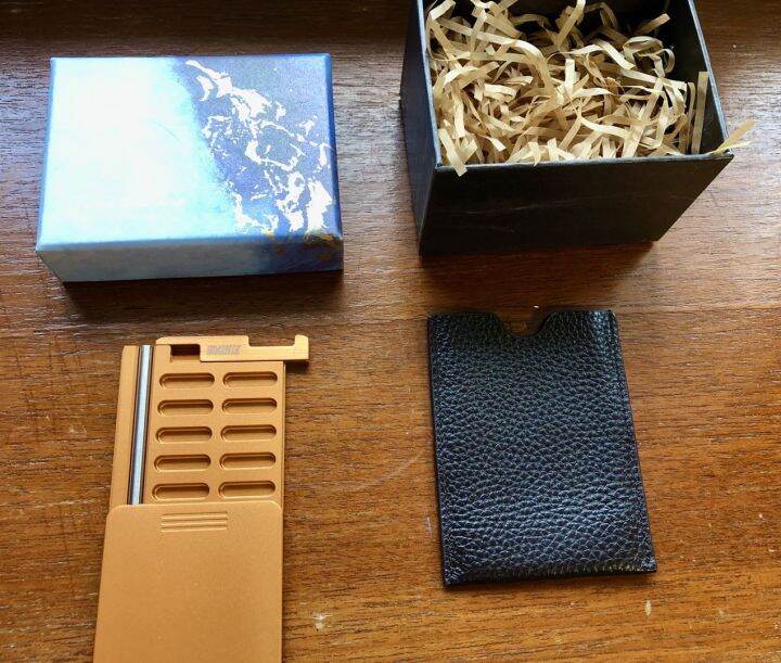 Golden Snuff Sniff Tabacco Case Pouch Wallet Container Slippo Seal ...