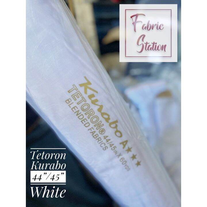 Tetoron White Fabric 44 /45 and 60” for Lining School / Office Uniforms ...