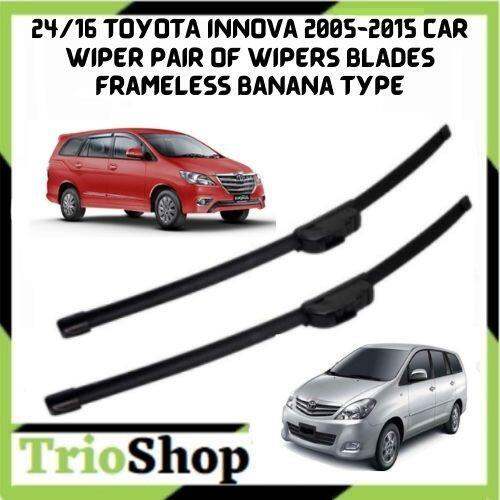 24/16 TOYOTA Innova 2005-2015 Car Wiper Pair of Wipers Blades Frameless ... 24/16 TOYOTA Innova 2005-2015 Car Wiper Pair of Wipers Blades Frameless ...