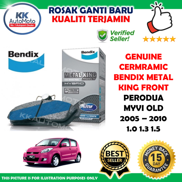 Perodua Myvi G1 Old 2005 - 2010 1.0 1.3 1.5 Genuine Bendix DB1768 Ceramic Front Brake Pad ...
