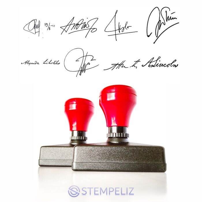 Stempel Tanda Tangan / Paraf - Stempel Otomatis Langsung Tinta | Lazada ...
