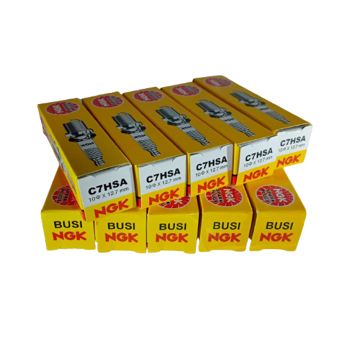 ORIGINAL NGK - 10 Pcs C7HSA Busi Spark Plugs Honda Grand | Supra | C70 ...