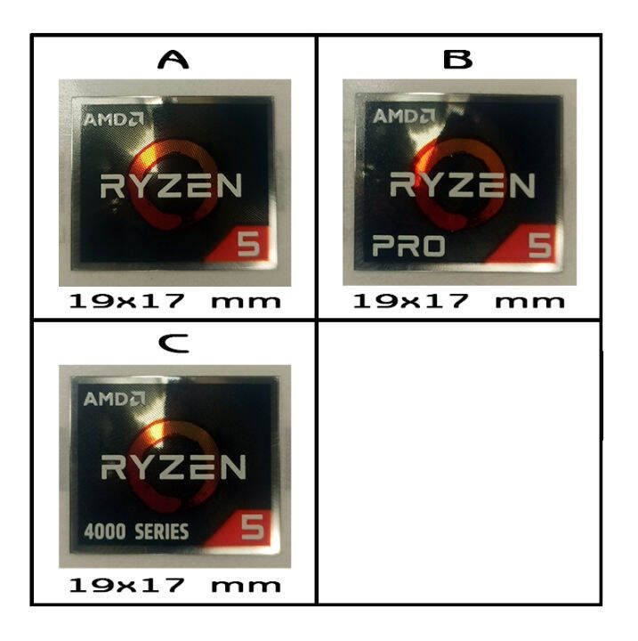 Ryzen Amd Laptop AMD Ryzen 5 Genuine Style Sticker/Label - High Quality ...