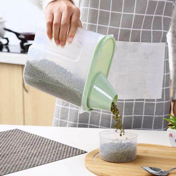 Rice Granules Storage Bin Cereal Containers Dispenser Food Storage With ...